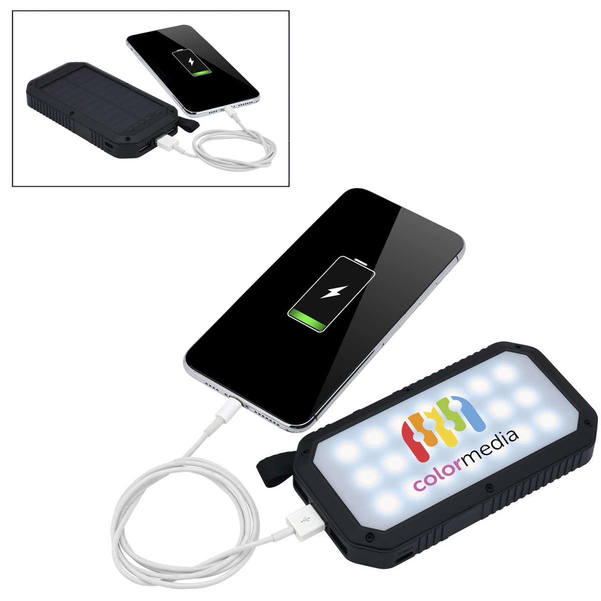 Starline - Trio Port Solar Charge LED Power Bank 8,000mAh (EL227, 10527)